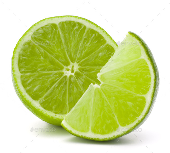 Citrus lime fruit isolated on white background cutout Stock Photo by natika
