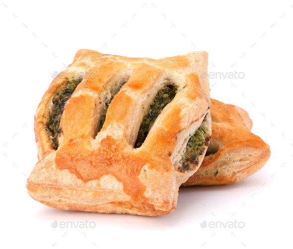 Puff pastry bun isolated on white background. Stock Photo by natika