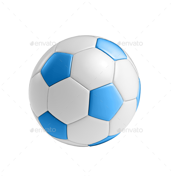 blue football ball isolated on white background Stock Photo by ozaiachin