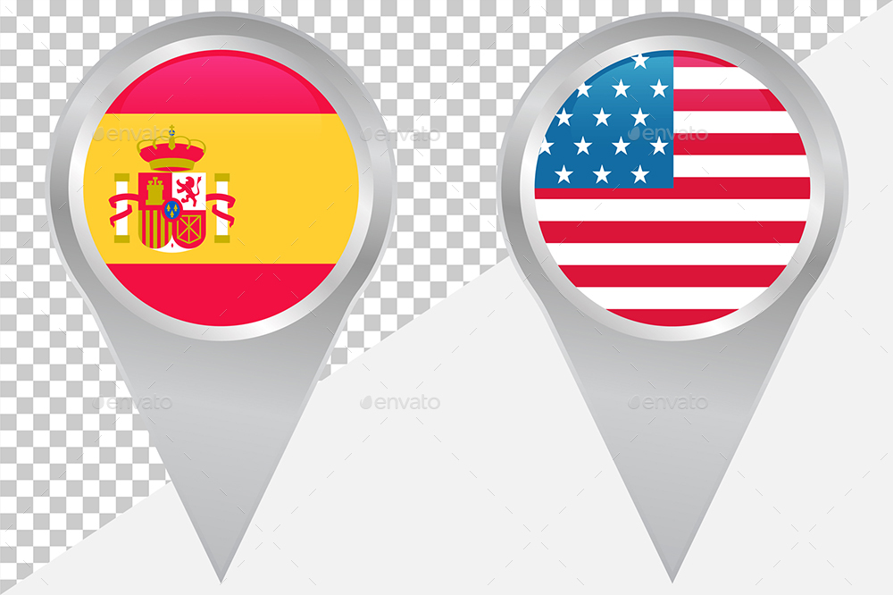 Round Flag Pins, Vectors | GraphicRiver