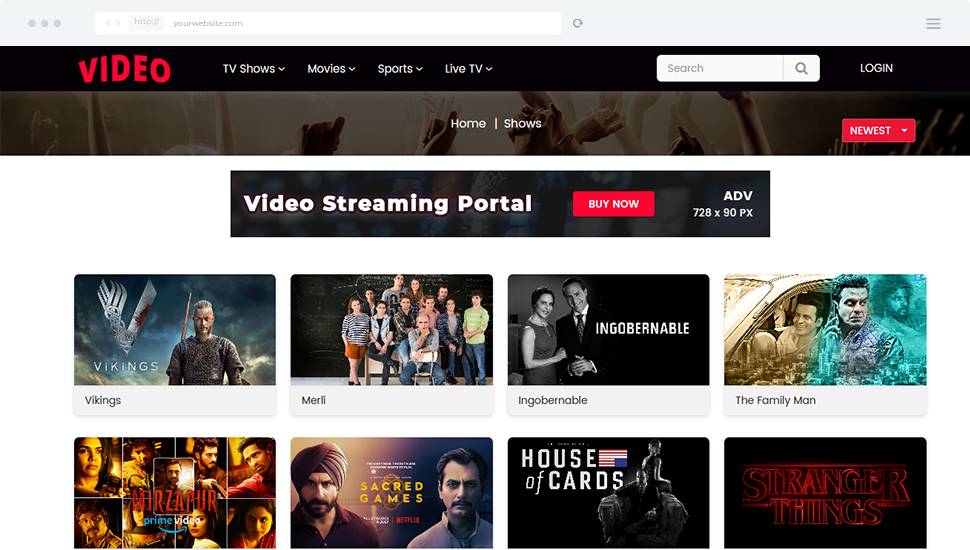 Video Streaming Portal (TV Shows, Movies, Sports, Videos Streaming ...