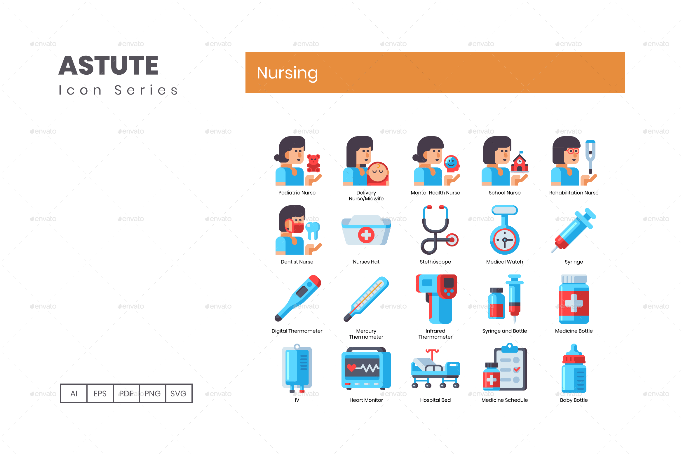 70 Nursing Icons, Icons | GraphicRiver