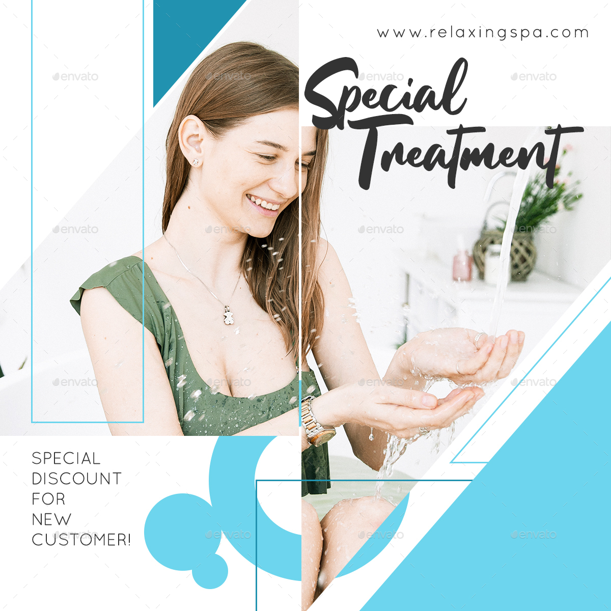 Relaxing - Spa Treatment Instagram Post Template, Web Elements ...