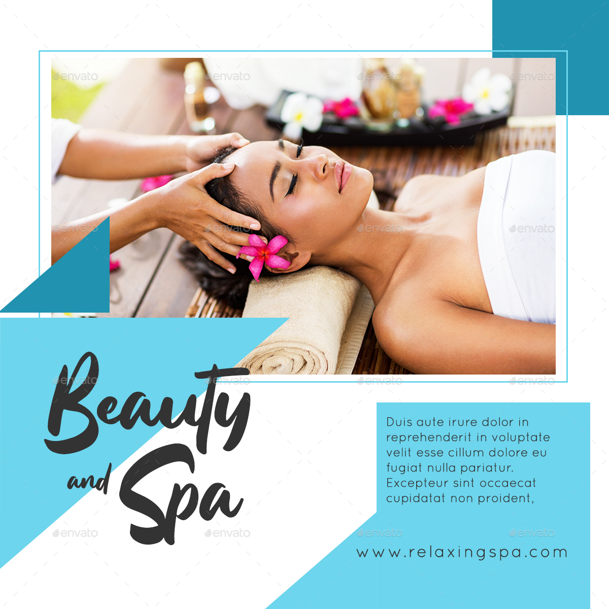 Relaxing - Spa Treatment Instagram Post Template, Web Elements ...