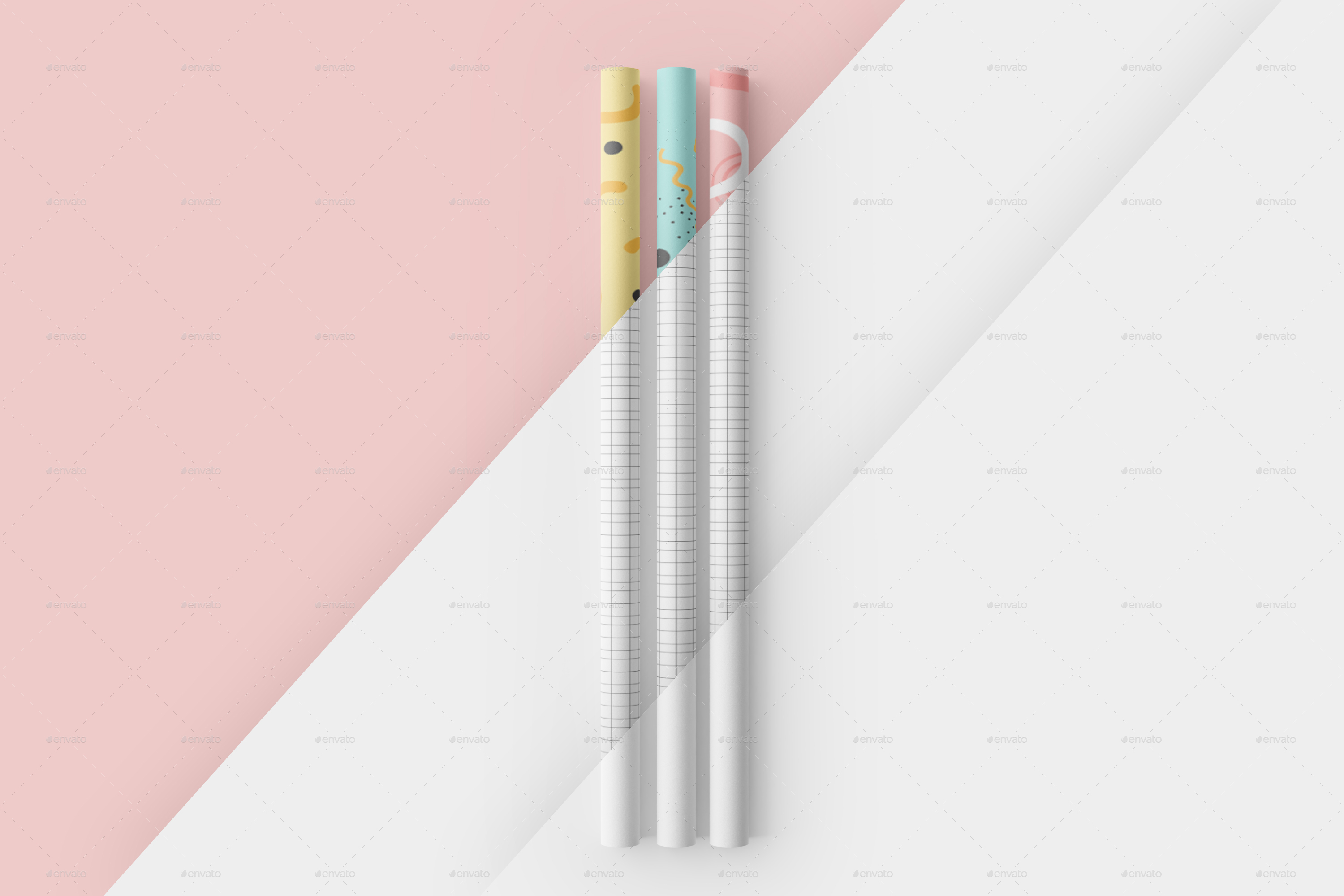Paper Straw 3D Mockup, Graphics | GraphicRiver