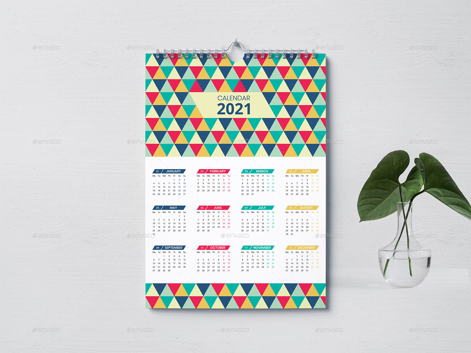 Wall Calendar 2021, Print Templates | GraphicRiver