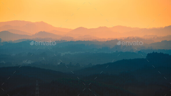 Distant mountains Stock Photo by liufuyu | PhotoDune