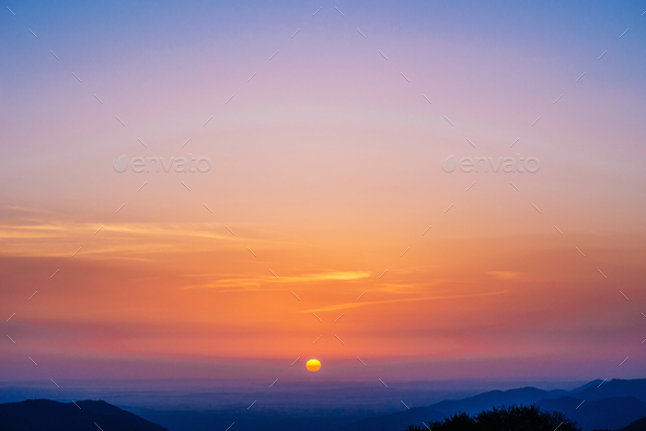 beautiful twilight sunrise scene Stock Photo by mstandret | PhotoDune