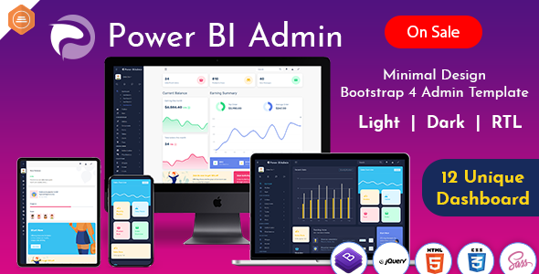 Power BI Admin - Responsive Bootstrap Admin Templates with UI Framework ...