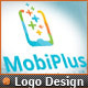 Cellular Phone Application Mobile Plus Logo Design, Logo Templates