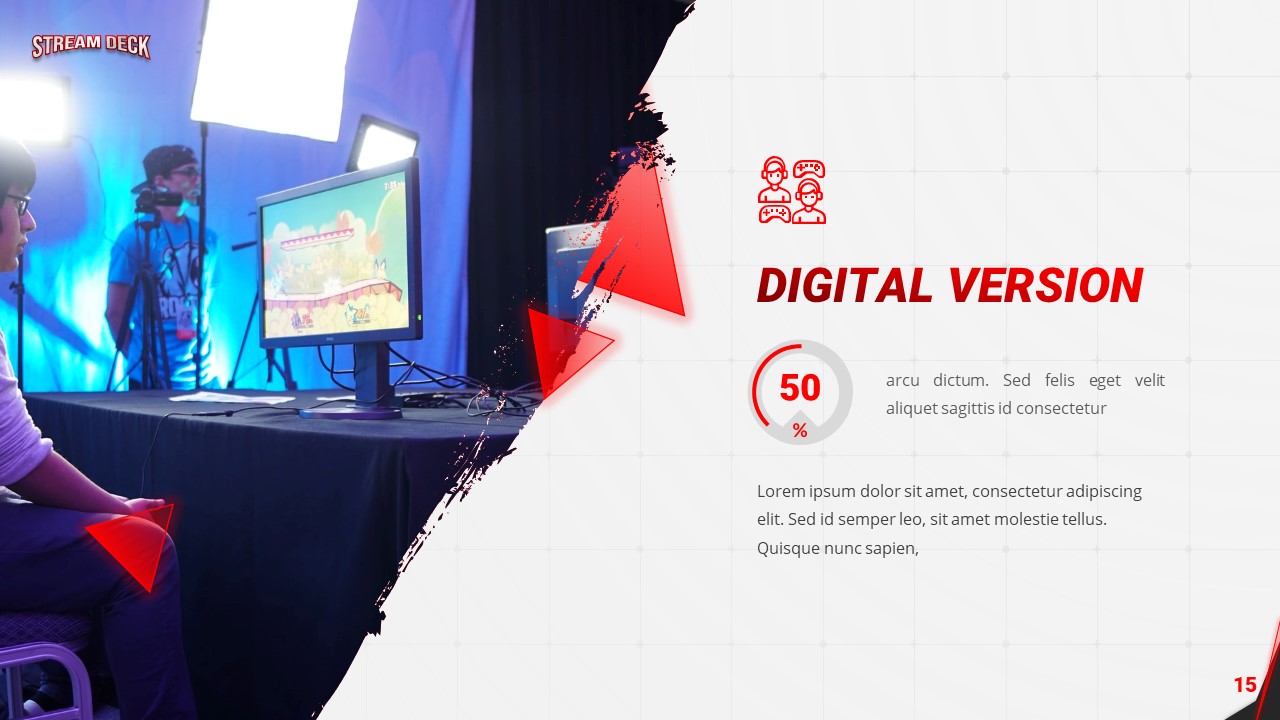 Stream Deck Gamers Streamers Presentation Template, Presentation Templates