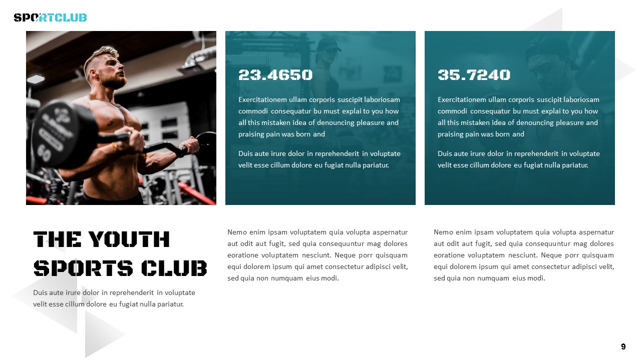 Sport Club Presentation Template, Presentation Templates | GraphicRiver