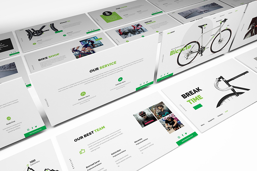 Bicycle Google Slides Presentation Template, Presentation Templates