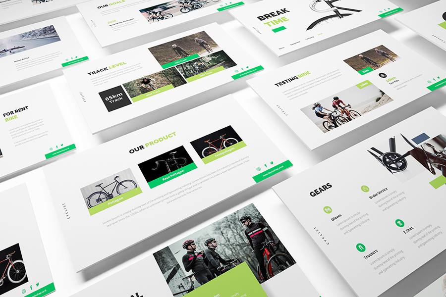 Bicycle Google Slides Presentation Template, Presentation Templates