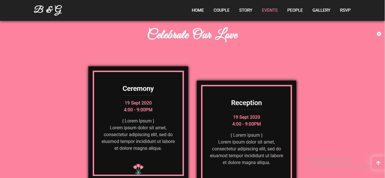 Wedding One Page Responsive HTML5 Templates by VocsyInfotech | CodeCanyon