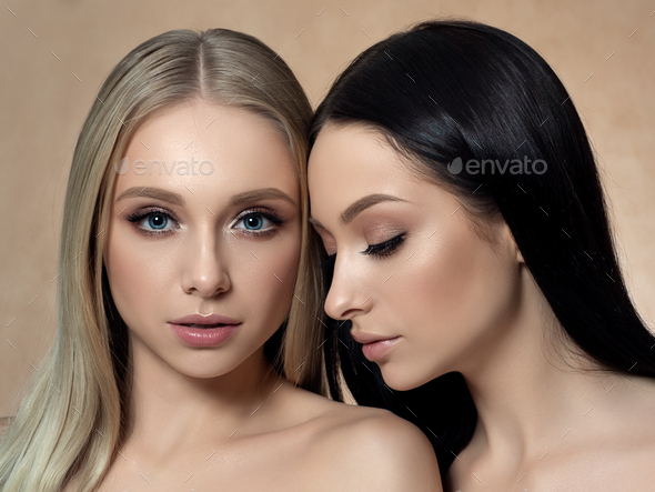 Portrait of two young beautiful women Stock Photo by Dutko | PhotoDune