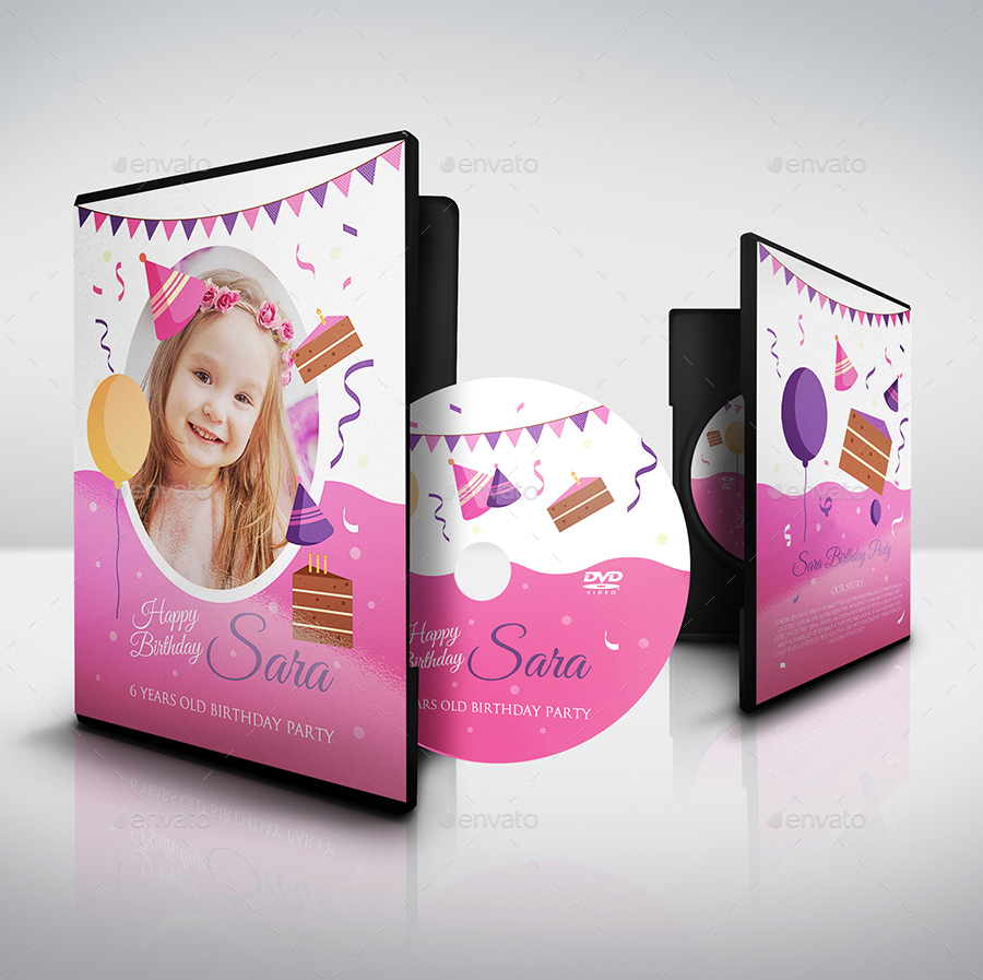 Birthday Party DVD Template Vol.6, Print Templates | GraphicRiver