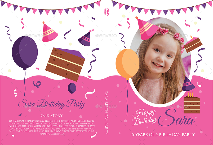 Birthday Party DVD Template Vol.6, Print Templates | GraphicRiver