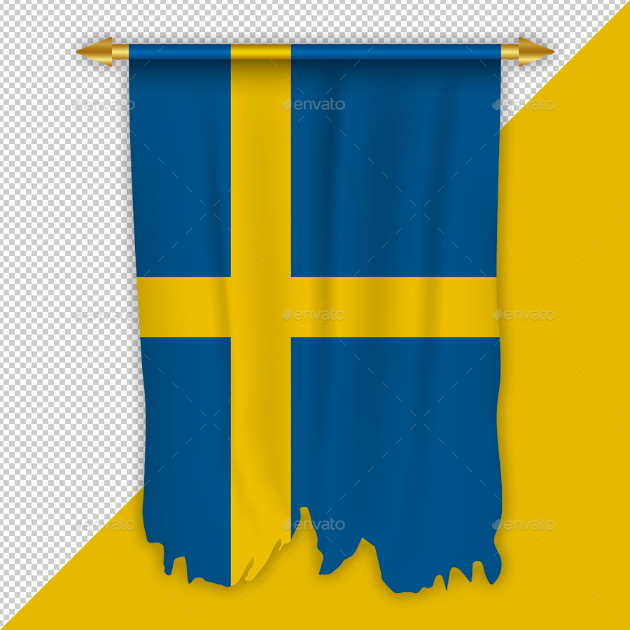 Sweden Flag In Different Shapes, Vectors | GraphicRiver