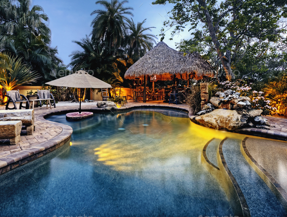 Pool at a Tropical Resort Stock Photo by Mint_Images | PhotoDune