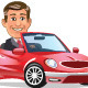 Men Driving Convertible, Vectors | GraphicRiver
