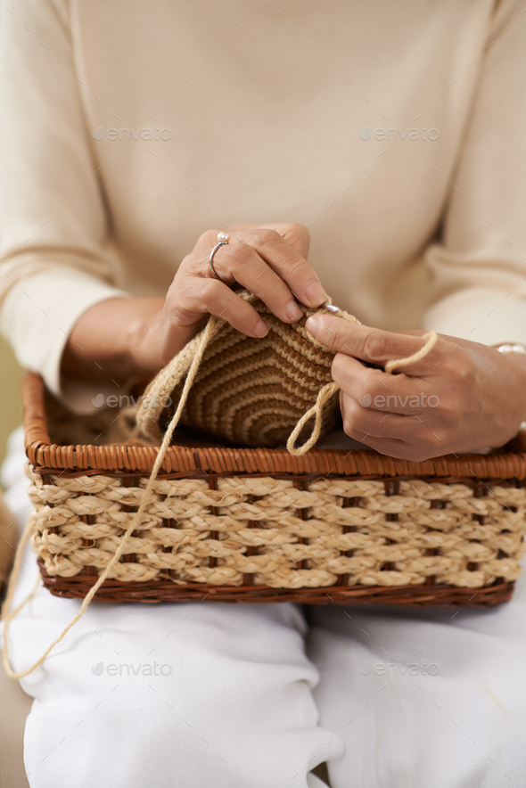Knitting lady Stock Photo by DragonImages | PhotoDune