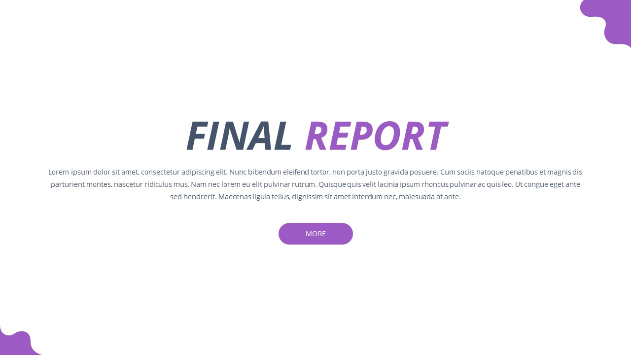 Final Report Powerpoint Presentation Template, Presentation Templates