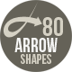 80 Arrow Photoshop Shapes, Add-ons | GraphicRiver