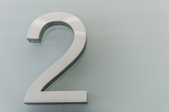 Metallic house number 2 Stock Photo by leungchopan | PhotoDune