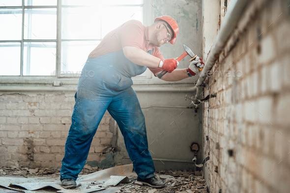 Man Building Brick Wall