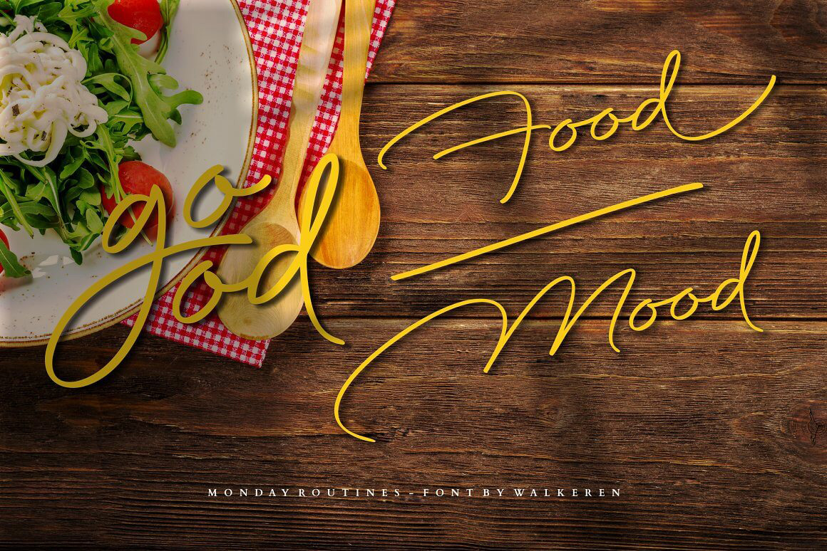 Monday Routines - Signature Font, Fonts | GraphicRiver