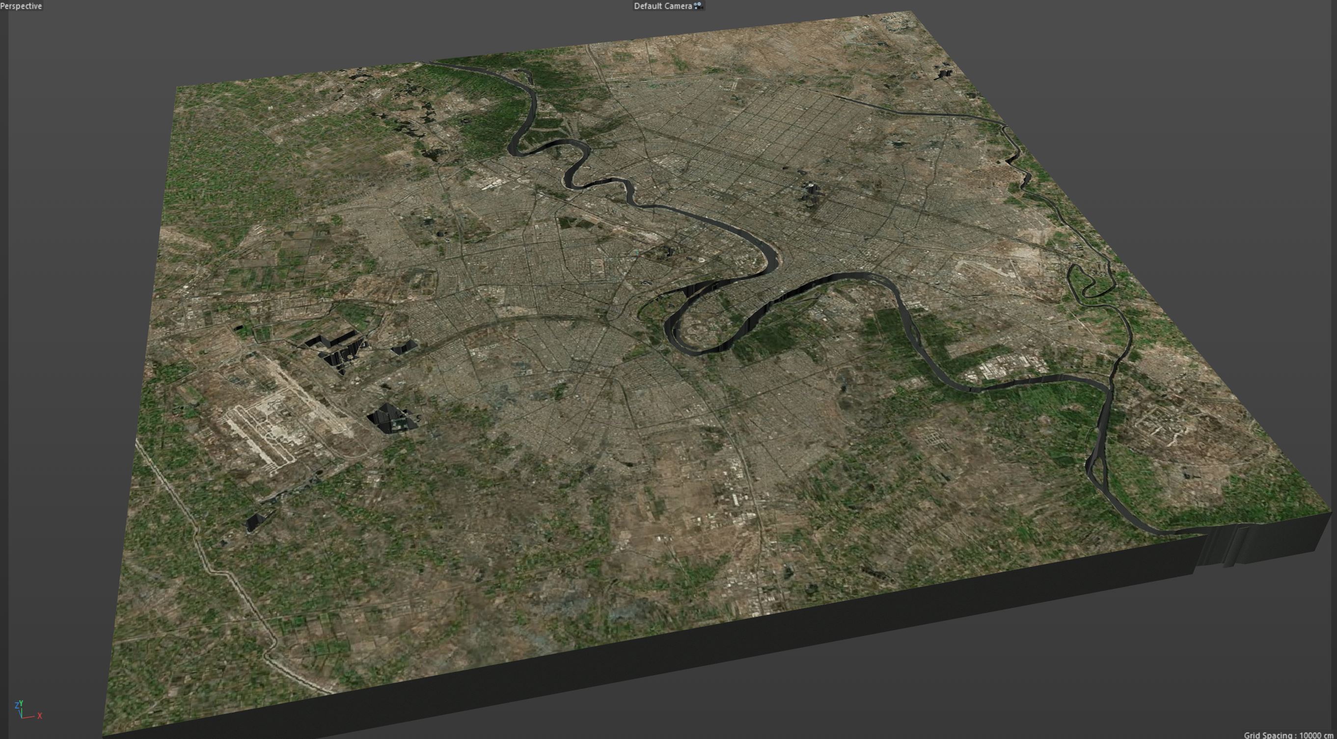 Baghdad city Iraq 3d model 40 KM by TurboCG | 3DOcean