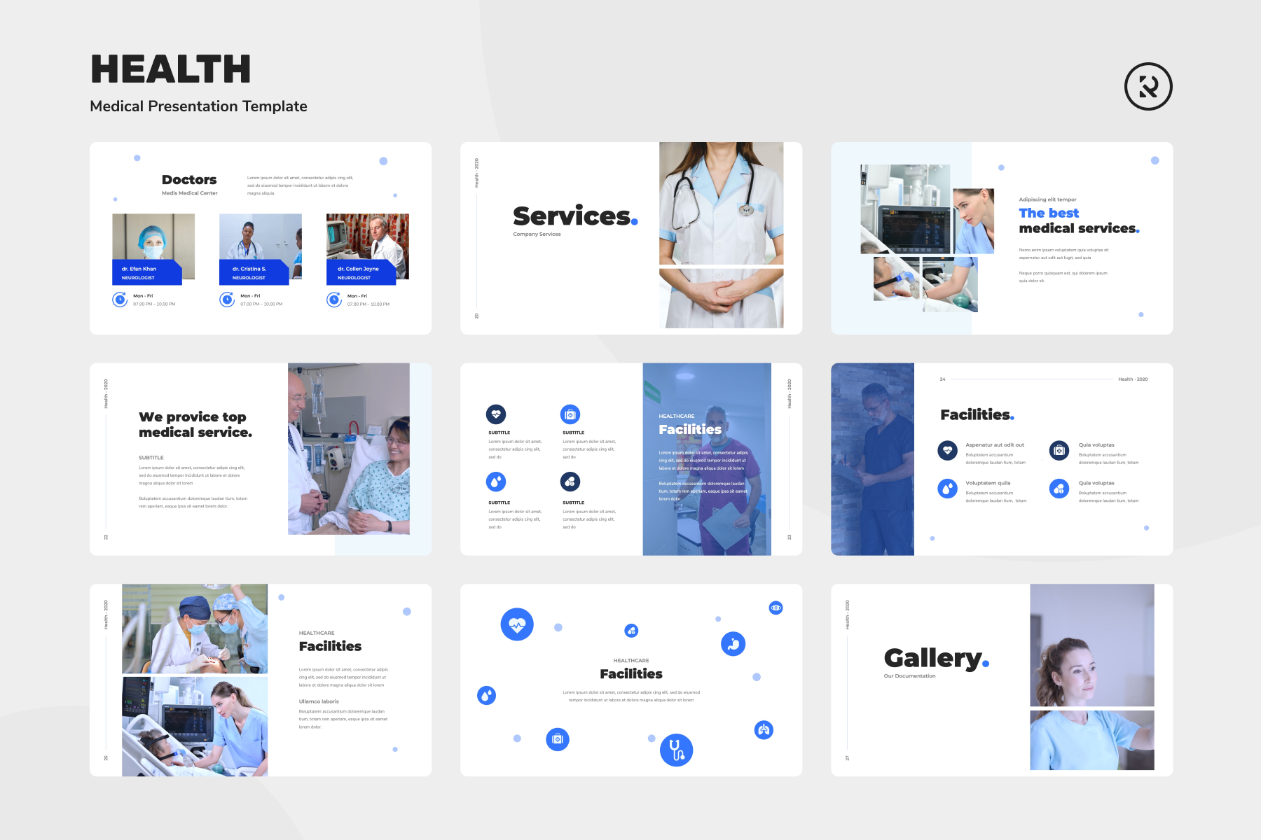 Health - Medical Google Slides Presentation, Presentation Templates