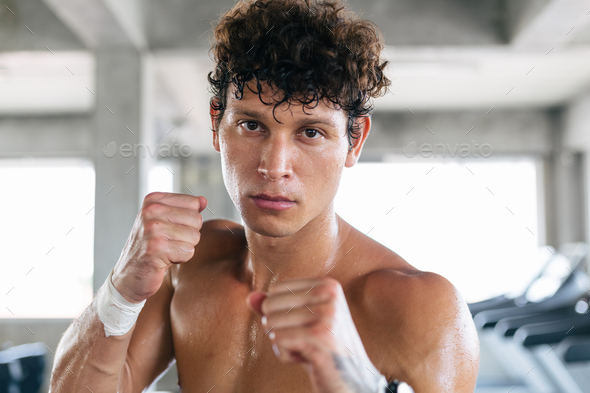 Caucasian male in boxing pose Stock Photo by winnievinzence | PhotoDune
