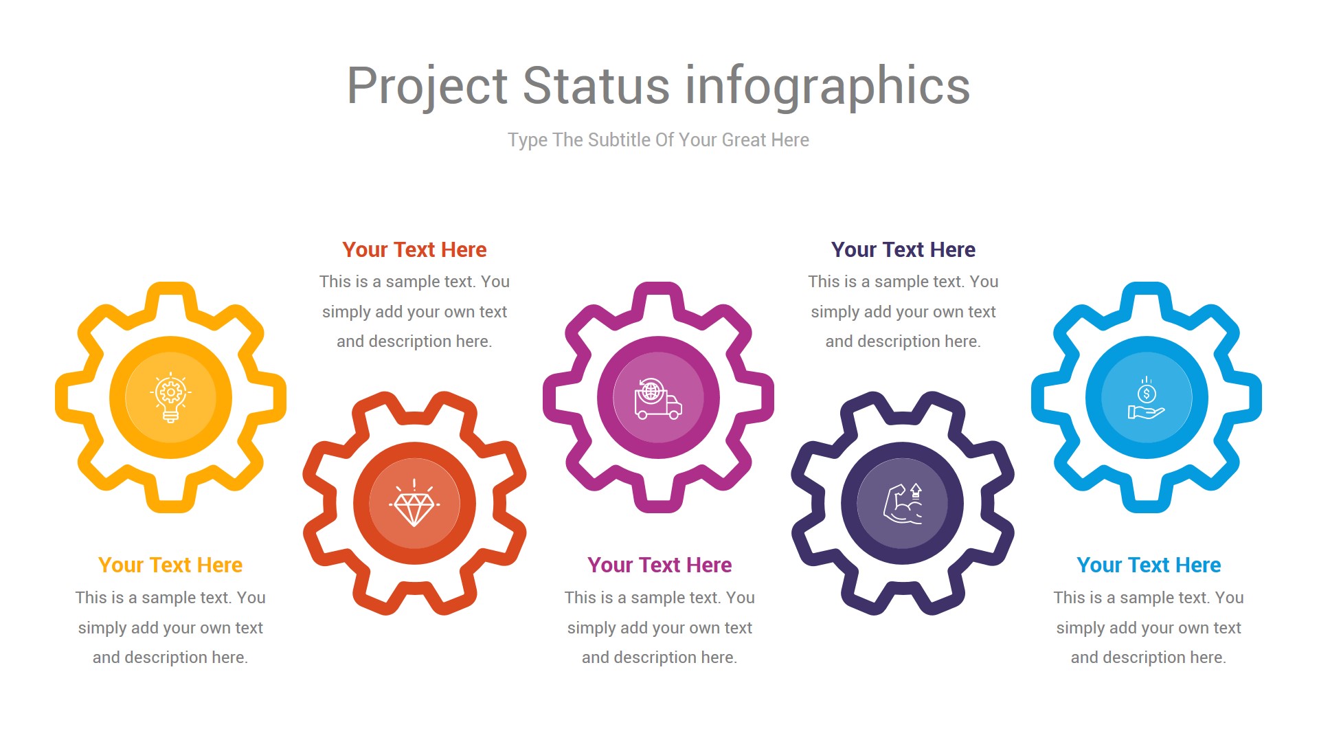 Project Status infographics PowerPoint Template, Presentation Templates