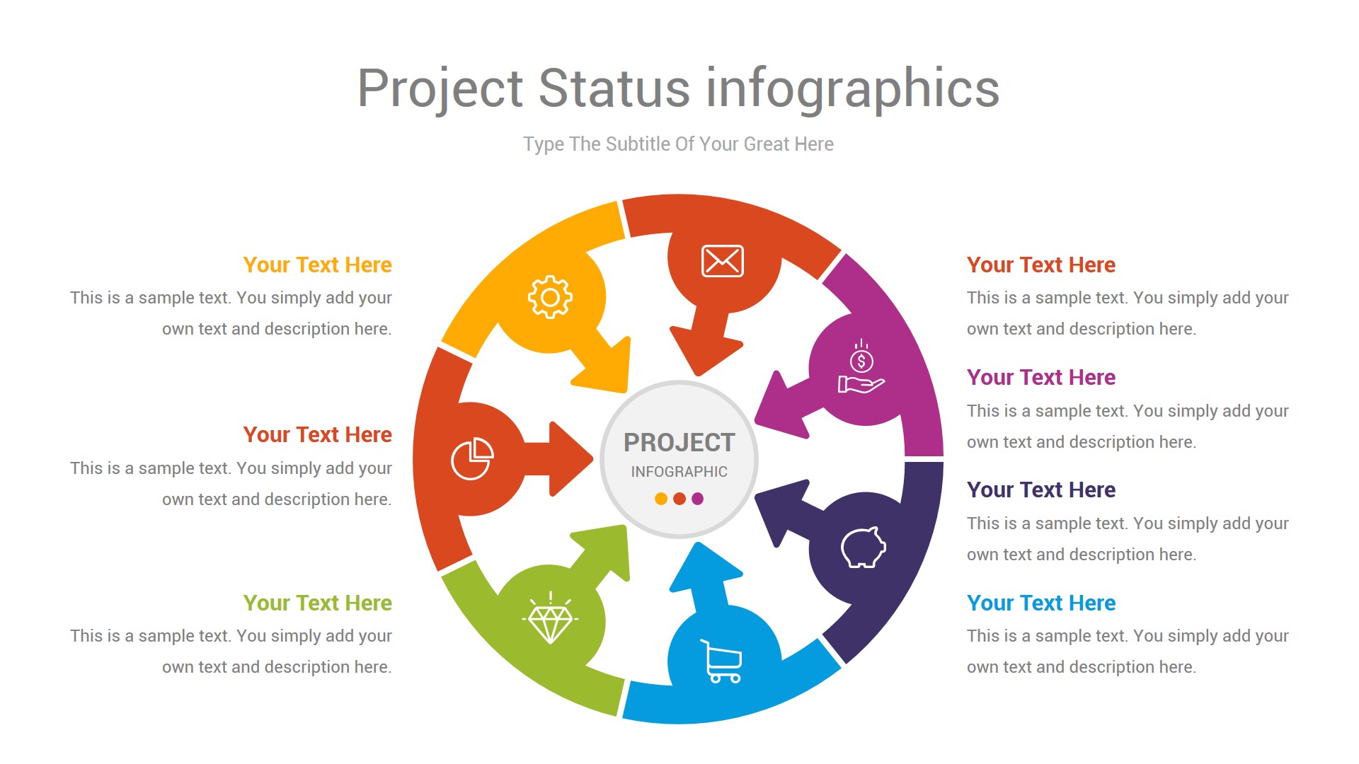 Project Status infographics PowerPoint Template, Presentation Templates