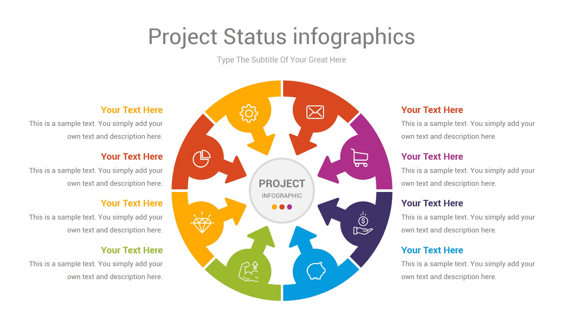 Project Status infographics PowerPoint Template, Presentation Templates