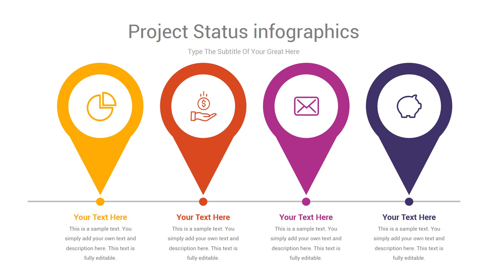 Project Status infographics PowerPoint Template, Presentation Templates