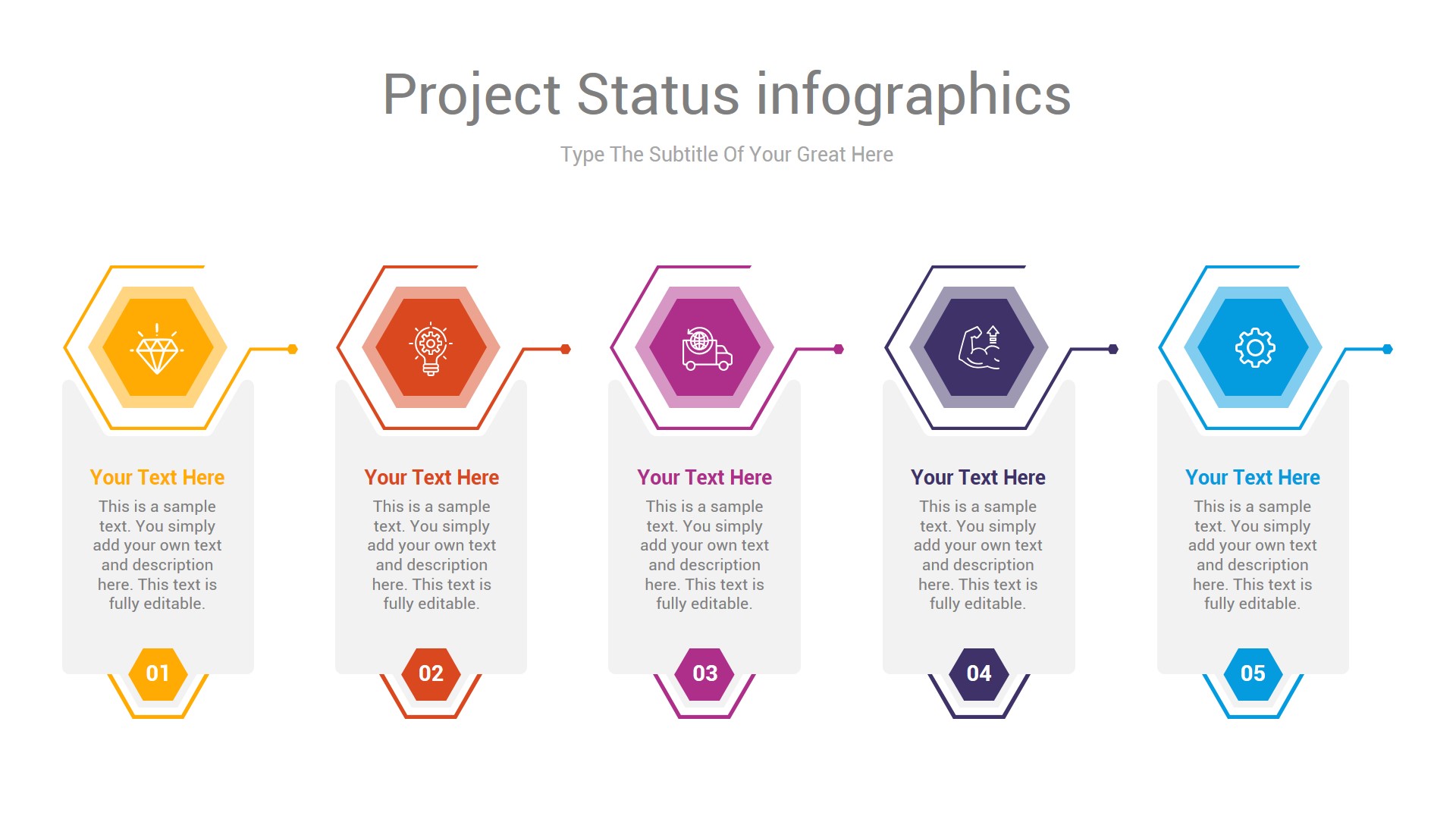 Project Status infographics PowerPoint Template, Presentation Templates