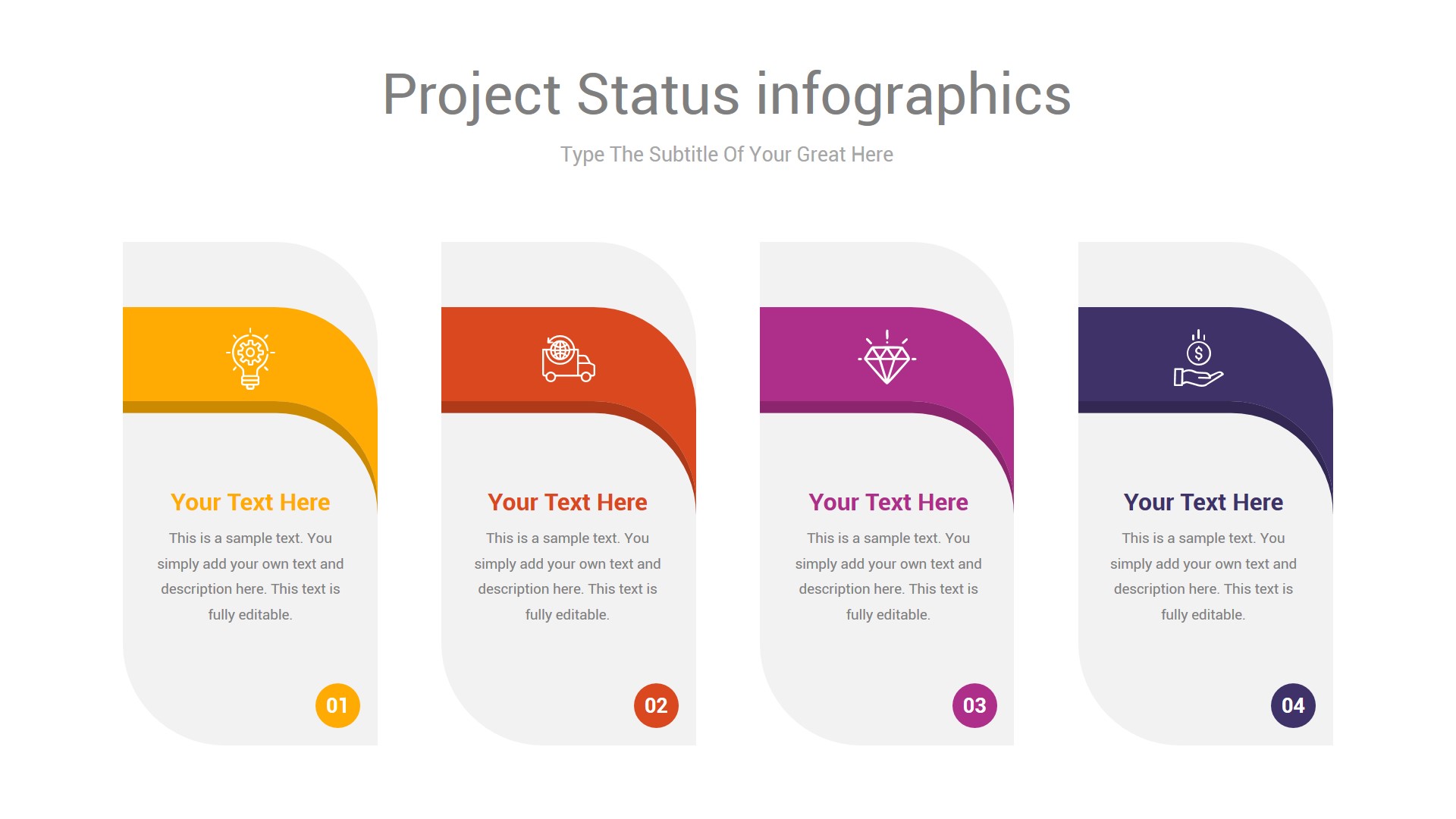Project Status infographics PowerPoint Template, Presentation Templates