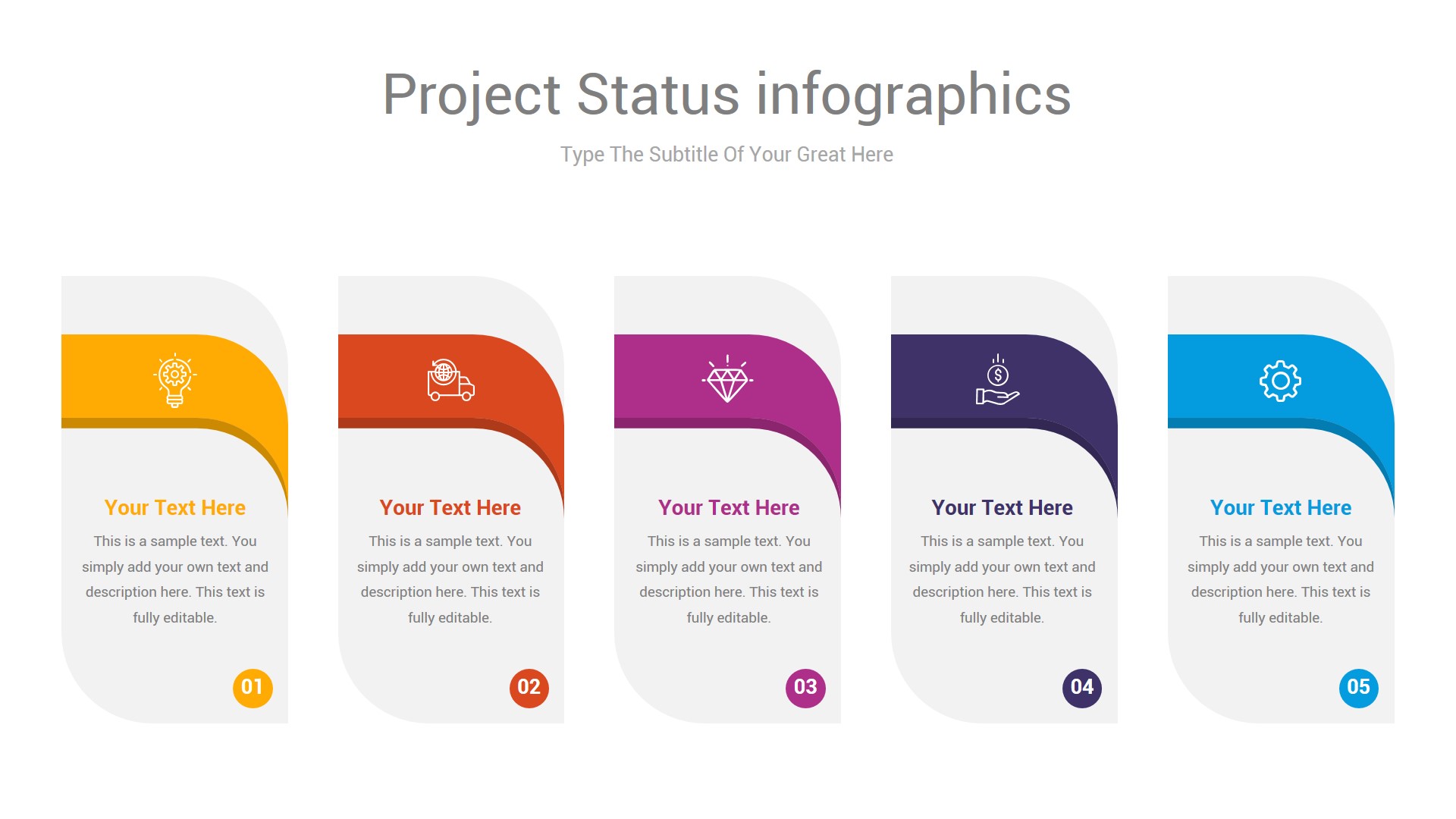 Project Status infographics PowerPoint Template, Presentation Templates