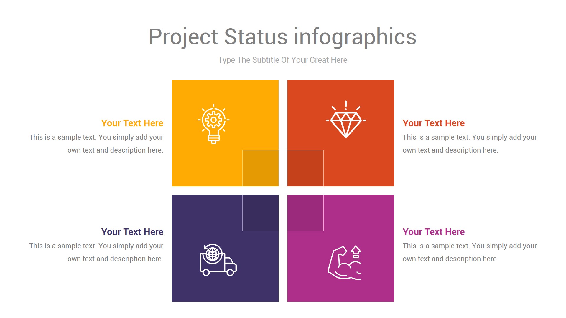 Project Status infographics PowerPoint Template, Presentation Templates