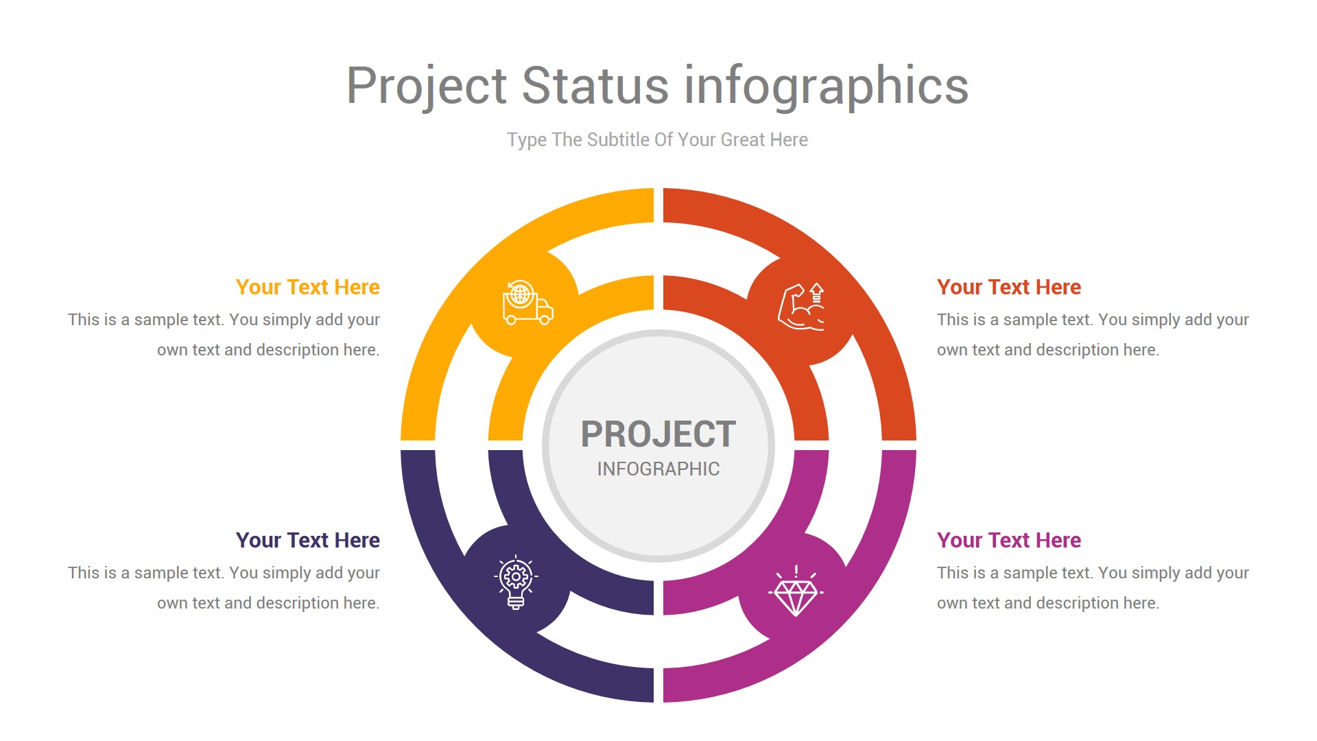 Project Status infographics PowerPoint Template, Presentation Templates