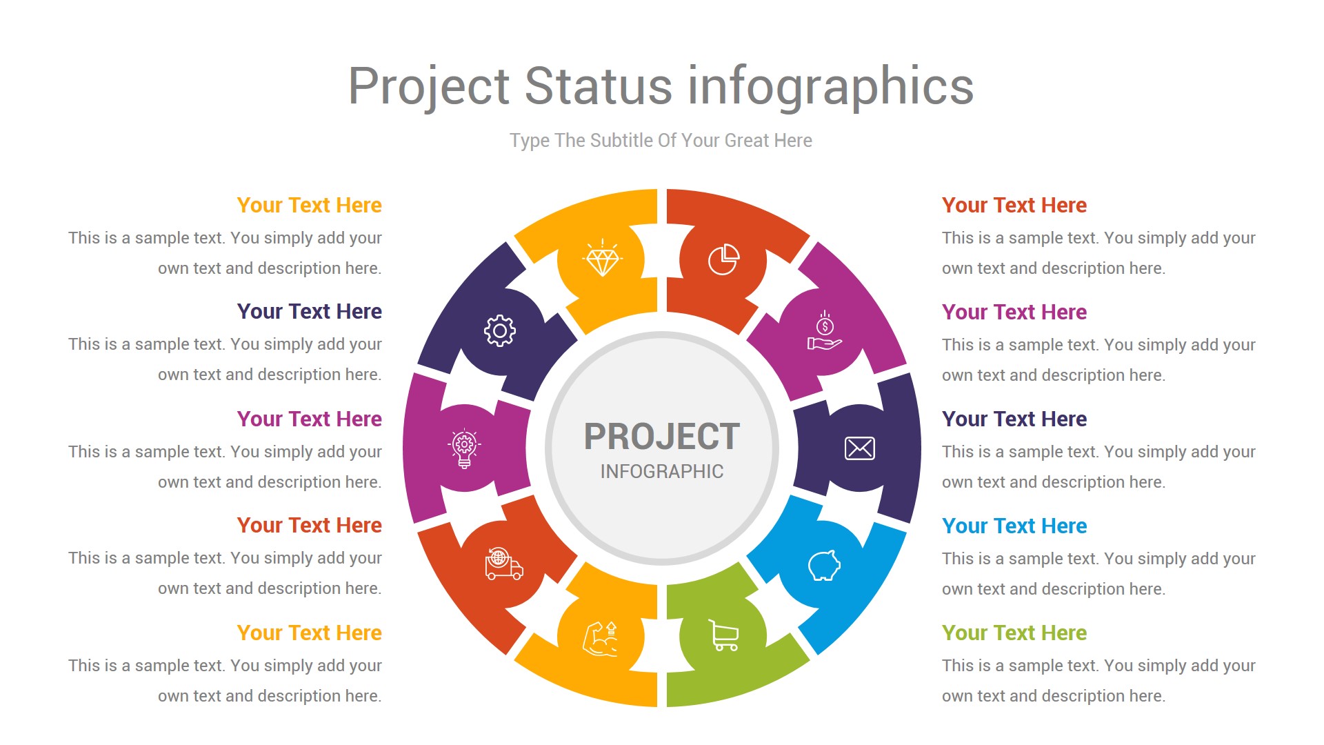 Project Status infographics PowerPoint Template by Neroox | GraphicRiver
