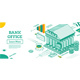 Bank Building Outline Isometric View of Bank Exterior., Vectors ...