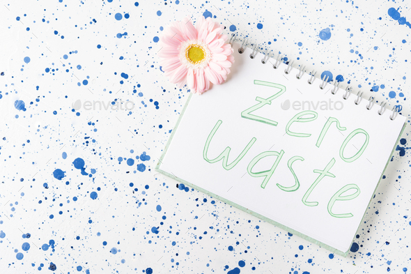 Zero waste concept with hand written letters. Stock Photo by tenkende