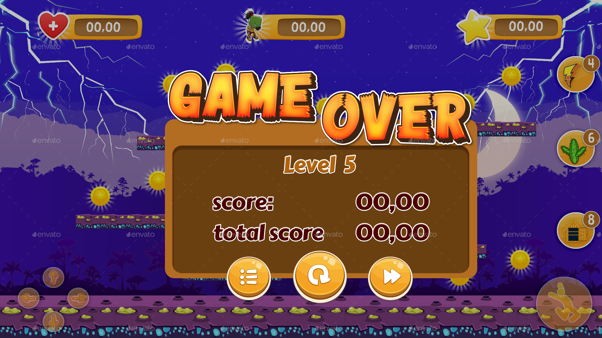 Platformer Games UI Kit, Game Assets | GraphicRiver