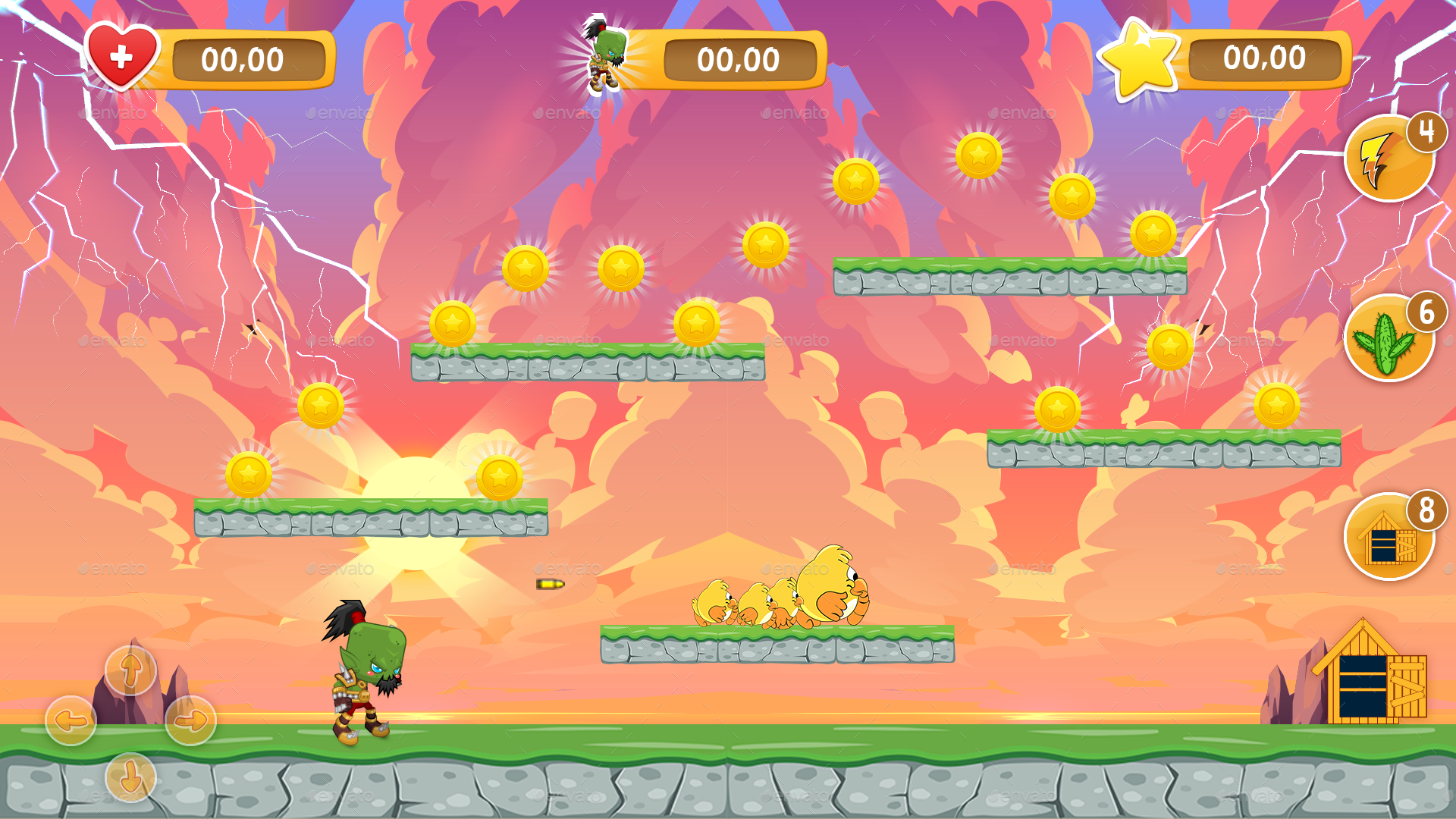 Platformer Games UI Kit, Game Assets | GraphicRiver