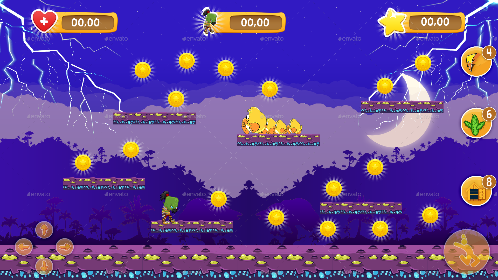 Platformer Games UI Kit, Game Assets | GraphicRiver