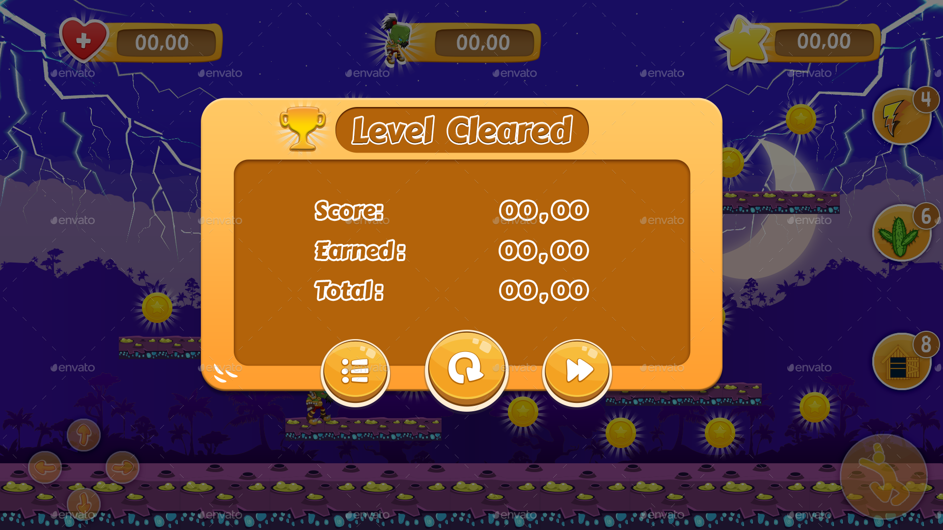 Platformer Games UI Kit, Game Assets | GraphicRiver